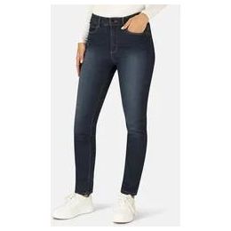 5-Pocket-Jeans STOOKER WOMEN "Milano Denim Basic Magic Shape Fit Jeans", Damen, Gr. 50, L&auml;nge 28, blau (medium blau), Denim/Jeans, 81% Baumwolle, 17% Polyester, 2% Elasthan, schmal lang, Jeans 5-Pocket-Jeans, Casual Clean Wash Denim Jeans Magic Shape Effekt f&uuml;r Damen