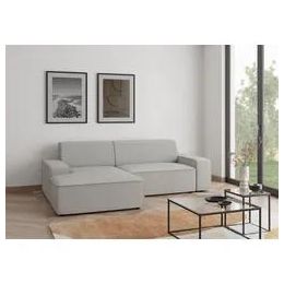 Ecksofa Trendmanufaktur "Graz, wahlweise mit Sitzvorschub und Bettkasten, L-Form, Breite 246 cm", wei&szlig; (wollwei&szlig;), B:246cm H:73cm T:162cm, 100% Polyester, Sofas, Ecksofa, in Cord-, haustierfreundlichem LEO Struktur- oder LUMOS-3D-Bezug