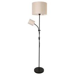 OTTO HOME Stehlampe "Avveline", schwarz (schwarz beige), 2, &Oslash; 36cm H: 160cm, 1 Stk., Leuchten, Stehlampe mit Leseleuchte 160 cm hoch, Stehlampe