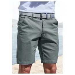 Chinoshorts John Devin "regular-fit", Herren, Gr. 38, N-Gr, gr&uuml;n (salbei), Web, Obermaterial: 98% Baumwolle, 2% Elasthan, unifarben, regular fit kurz, Hosen Chinoshorts, Shorts aus elastischer Baumwoll-Qualit&auml;t