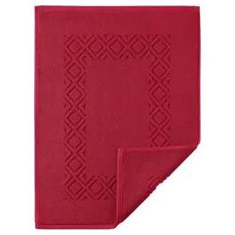 Badematte Egeria "Denver" Gr. 4, rot (bordeaux), H:8mm, Baumwolle, Badematten, Badematte