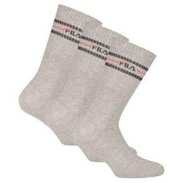 Kurzsocken Fila "Socken 3er Pack", Herren, Gr. 43-46, grau, Obermaterial: 80% Baumwolle CO. 18% Polyester PES. 2% Elasthan EL., Socken