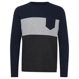 Longsleeve INDICODE "Longsleeve IDMatheo", Herren, Gr. XL, blau (navy), Obermaterial: 100% Baumwolle CO., regular fit normal, Rundhals, Shirts