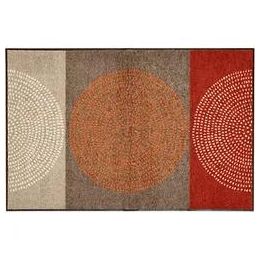 Fu&szlig;matte Salonloewe Gr. 5, rot (rot, braun), B:60cm H:7mm L:180cm, Kunstfaser, Polyamid, Teppiche, Fu&szlig;matte