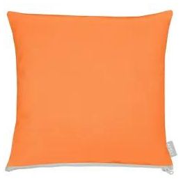 Kissenbez&uuml;ge Apelt "3800", orange, B:49cm L:49cm, Polyester, Obermaterial: 75% Polyester, 25% Baumwolle, Kissenbez&uuml;ge, Statement-Rei&szlig;verschluss