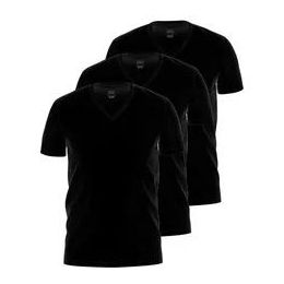 Unterhemd Ammann "3er Pack Shirt 1/2 Arm Day Modern / Close to you", Herren, Gr. 5, N-Gr, schwarz, Obermaterial: 93% Baumwolle CO. 7% Elasthan EL., Unterhemden Unterhemd