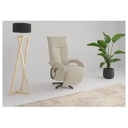 Sit & More TV-Sessel SIT & MORE "TV Dance", beige (sand), B:74cm H:112cm T:82cm, 100% Polyester, Sessel, wahlweise manuell oder elektrischer Funktion mit Akku