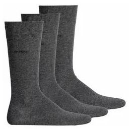 Kurzsocken BOSS "Socken 3P RS Uni Colors CC 3er Pack", Herren, Gr. 43-46, grau, Obermaterial: 75% Baumwolle CO. 23% Polyamid PA. 2% Elasthan EL., Socken
