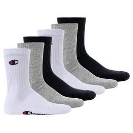 Kurzsocken Champion "Socken 6er Pack", Herren, Gr. 43-46, bunt (schwarz, wei&szlig;, grau), Obermaterial: 71% Baumwolle CO. 27% Polyester PES. 2% Elasthan EL., Socken