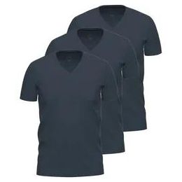 Unterhemd Ammann "3er Pack Shirt 1/2 Arm Day Modern / Close to you", Herren, Gr. 6, N-Gr, blau (nightblau), Obermaterial: 93% Baumwolle CO. 7% Elasthan EL., Unterhemden Unterhemd