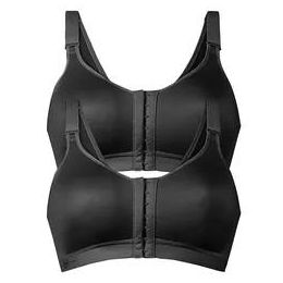 Sport-BH Anita "Sport BH mit Vorderverschluss Frontline Open", Damen, Gr. 70, Cup C, schwarz (schwarz schwarz), Stoff, Obermaterial: 40% Polyamid PA. 25% Polyester PES. 20% Elasthan EL. 15% Baumwolle CO., BHs Sport-BH