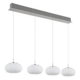 Globo LIGHTING LED-H&auml;ngeleuchte "QUINTARA", nickel matt, 1, &Oslash; 20cm H: 150cm, 1 Stk., Leuchten, Pendelleuchte, Esstisch, Essbereich, Wohnzimmer, h&ouml;henverstellbar