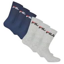 Kurzsocken Fila "Socken 3er Pack", Herren, Gr. 39-42, blau (blau, grau), Obermaterial: 70% Baumwolle CO. 29% Polyester PES. 1% Elasthan EL., Socken