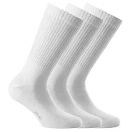 Kurzsocken Rohner SOCKS "Socken sport 3-er pack 3er Pack", Herren, Gr. 43-46, wei&szlig;, Obermaterial: 75% Baumwolle CO. 23% Polyamid PA. 2% Elasthan EL., Socken
