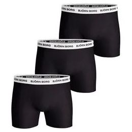 Bj&ouml;rn Borg Boxershorts BJ&Ouml;RN BORG "Boxershort Cotton Stretch Boxer Trunks 3P 3er Pack", Herren, Gr. XXL, schwarz (schwarz, wei&szlig;), Obermaterial: 95% Baumwolle CO. 5% Elasthan EL., Unterhosen