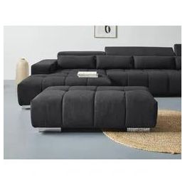 Hockerbank COTTA "Orion", schwarz, B:134cm H:42cm T:70cm, 100% Polyester, Hocker