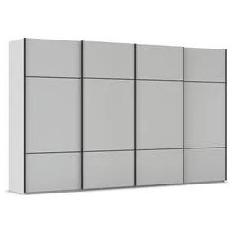 Schwebet&uuml;renschrank Rauch "Kleiderschrank Schrank Garderobe Schlafzimmerschrank SCALE-TRIO", grau (seidengrau, griffleisten schwarz), B:360cm H:223cm T:68cm, Holzwerkstoff, Schr&auml;nke, Schwebet&uuml;renschrank, edle dreigeteilte Front, 2 Zierleisten in Griff-Farbe MADE IN GERMANY