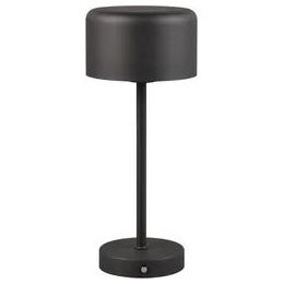 Trio REALITY LEUCHTEN LED Tischleuchte "JEFF", schwarz (schwarz matt), 1, &Oslash; 12,6cm H: 30cm, 1 Stk., Leuchten, Akku Tischlampe mit USB-C Anschluss, Touchdimmer 4 Stufen, H&ouml;he 30cm, LED Tischleuchte