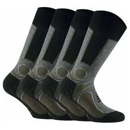 Kurzsocken Rohner Socks "Socken trekking 2-er pack 4er Pack", Herren, Gr. 39-42, gr&uuml;n (khaki), Obermaterial: 38% Baumwolle CO. 25% Wolle mw. 25% Polyacryl PAN. 10% Polyamid PA. 2% Elasthan EL., Socken