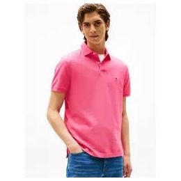 Poloshirt Tommy Hilfiger "1985 REGULAR POLO", Herren, Gr. S, pink (pink alert), Piqu&eacute;, Obermaterial: 96% Baumwolle, 4% Elasthan, hoch geschlossener Ausschnitt, Shirts, aus Piqu&eacute;