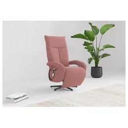 Sit & More TV-Sessel SIT & MORE "TV Dance", rosa (rose), B:74cm H:112cm T:82cm, 95%Polyester 5%Polyamid, Sessel, wahlweise manuell oder elektrischer Funktion mit Akku