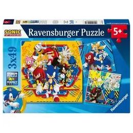 Puzzle Ravensburger "Die Abenteuer von Sonic", bunt, Puzzles, KinderB:21cm H:21cm, Pappe, Motiv, Made in Europe, B:21cm H:21cm
