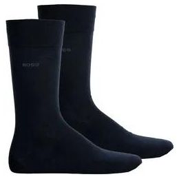 Kurzsocken BOSS "Socken Marc RS Uni CC 2er Pack", Herren, Gr. 47-50, blau (marine), Obermaterial: 98% Baumwolle CO. 2% Elasthan EL., Socken