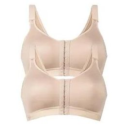 Sport-BH Anita "Sport BH mit Vorderverschluss Frontline Open", Damen, Gr. 70, Cup E, beige (desert desert), Stoff, Obermaterial: 40% Polyamid PA. 25% Polyester PES. 20% Elasthan EL. 15% Baumwolle CO., BHs Sport-BH