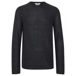 !Solid Strickfleece-Pullover SOLID "Strickpullover SDJarah", Herren, Gr. XXL, grau (dunkelgrau melange), Obermaterial: 50% Baumwolle CO. 50% Polyacryl PAN., Pullover
