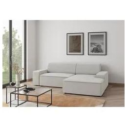 Ecksofa Trendmanufaktur "Graz, wahlweise mit Sitzvorschub und Bettkasten, L-Form, Breite 246 cm", wei&szlig; (wollwei&szlig;), B:246cm H:73cm T:162cm, 100% Polyester, Sofas, Ecksofa, in Cord-, haustierfreundlichem LEO Struktur- oder LUMOS-3D-Bezug