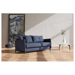 Schlafsofa INNOVATION LIVING TM "Cubed Klappsofa, hochwertige Schlaffunktion, Design und extra Komfort", blau, B:154cm H:77cm T:103cm, Sofas, Schlafsofa, Frontauszug, sehr platzsparend, abgewinkelt Sitzen, waagerecht liegen