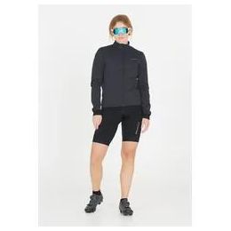 Fahrradjacke Endurance "Titan", Damen, Gr. 38, blau (dunkelblau), 100% Polyester, mehrfarbig, normal, hoch geschlossener Ausschnitt, Jacken Fahrradjacke, aus winddichtem Material