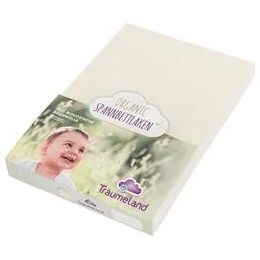 Tr&auml;umeland Bettlaken TR&Auml;UMELAND "kuschelweiches Spannbetttuch Organic", beige (naturwei&szlig;), B:40cm L:90cm, Jersey, Obermaterial: 100% Baumwolle, Bettlaken, Bettlaken, 100% kontrolliert biologische Baumwolle