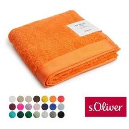 Handtuch s.Oliver "s.Oliver, Premium Qualit&auml;t, 600 gr/m2, auch als Sets erh&auml;ltlich", orange, B:50cm L:100cm, Walkfrottier, Baumwolle, Handt&uuml;cher, gro&szlig;e Farbauswahl, auch als Duschtuch, Waschhandschuh, G&auml;stetuch