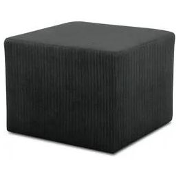 Polsterhocker Home Affaire "Jadelyn", grau (anthrazit), B:60cm H:44cm T:60cm, 100% Polyester, Hocker, Polsterhocker, Cordbezug, passend zum Schlafsofa