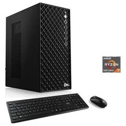 CSL PC "Mystic V24070", schwarz, Microsoft Windows 11 Home (64 Bit), 16 GB RAM 500 GB SSD, Desktop-PCs, PC