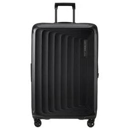 Hartschalen-Trolley Samsonite "NUON, verschiedene Gr&ouml;&szlig;en und Farben", Gr. B/H/T: 49cm x 75cm x 30cm 100 l, schwarz (matt graphite), Polycarbonat, unifarben, Koffer, mit Volumenerweiterung, mit Tragegriff oben und seitlich