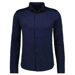 Poloshirt Ragman, Herren, Gr. L, blau (marineblau), Popeline, 70% Baumwolle 30% Polyester, regular fit, ohne Ausschnitt, Shirts