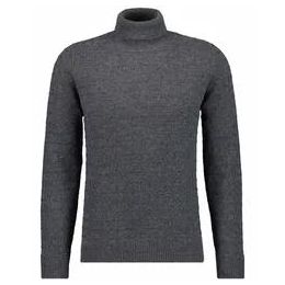 Rundhalspullover Ragman, Herren, Gr. 50, grau (anthrazit), 90% Wolle 10% Cashmere, ohne Ausschnitt, Pullover Rundhalspullover