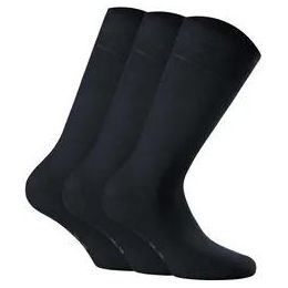 Kurzsocken Rohner Socks "Socken cotton II 3-er Pack 3er Pack", Herren, Gr. 39-42, blau (marine), Obermaterial: 80% Baumwolle CO. 17% Polyamid PA. 3% Elasthan EL., Socken