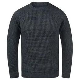 Strickfleece-Pullover Blend "Strickpullover BHCarrizal", Herren, Gr. L, blau (marineblaus), Obermaterial: 100% Polyacryl PAN., Pullover