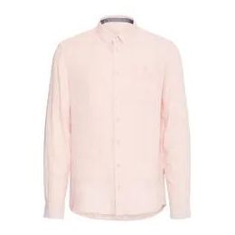 Langarmhemd Blend "Langarmhemd BHBobby Shirt stripe", Herren, Gr. XXL, N-Gr, pink (chalk pink), Obermaterial: 55% Leinen LI. 45% Viskose CV., Hemden