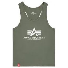 Muscleshirt Alpha Industries "Basic Tank BL BB", Herren, Gr. 3XL, gr&uuml;n (schwarz olive), Obermaterial: 100% Baumwolle, Shirts