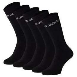 Jack & Jones Kurzsocken JACK & JONES "Socken JACBASIC LOGO TENNIS SOCK 5 PACK JNR 5er Pack", M&auml;dchen, Gr. 33-37, schwarz, Obermaterial: 72% Baumwolle CO. 26% Polyester PES. 2% Elasthan EL., Socken