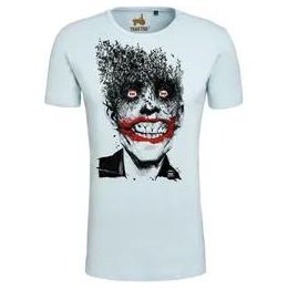 T-Shirt logoshirt "Batman - Joker Bats", Herren, Gr. XS, blau (hellblau), 100% Baumwolle, unifarben, normal, Rundhals, Shirts T-Shirt, mit trendigem Superschurken-Print