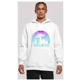 Kapuzenpullover F4NT4STIC "I BELIEVE UFO Alien Raumschiff Retro", Herren, Gr. 3XL, wei&szlig;, Obermaterial: 65% Baumwolle, 35% Polyester, slim fit, Pullover Kapuzenpullover, Premium Qualit&auml;t