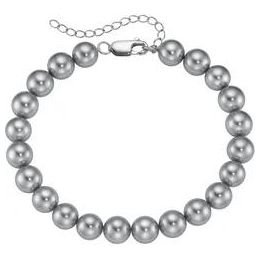 Armband Smart Jewel "mit Muschel-Perlen, Silber 925", grau, Armb&auml;nder, Herren, 23cm, Silber 925 (Sterlingsilber), Armband