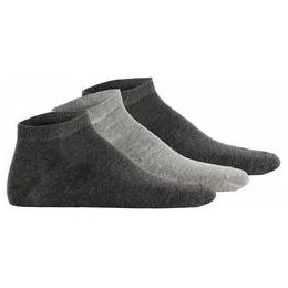 Sneakersocken Hudson "Socken SIMPLY3 3-PACK SNEAKER 3er Pack", Herren, Gr. 35-38, grau, Obermaterial: 80% Baumwolle CO. 18% Polyamid PA. 2% Elasthan EL., Socken Sneakersocken