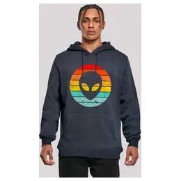 Kapuzenpullover F4NT4STIC "Alien Retro Sonnenuntergang", Herren, Gr. 3XL, blau (navy), Obermaterial: 65% Baumwolle, 35% Polyester, slim fit, Pullover Kapuzenpullover, Premium Qualit&auml;t