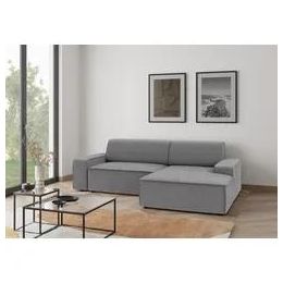 Ecksofa Trendmanufaktur "Graz, wahlweise mit Sitzvorschub und Bettkasten, L-Form, Breite 246 cm", braun (schlamm), B:246cm H:73cm T:162cm, 100% Polyester, Sofas, Ecksofa, in Cord-, haustierfreundlichem LEO Struktur- oder LUMOS-3D-Bezug